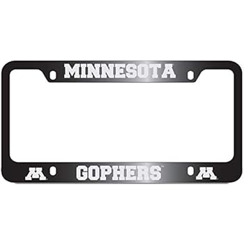 Amazon.com: University of Minnesota -Metal License Plate Frame-Black ...