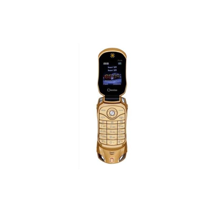 Buy Snexian Rock Car Design Keypad Flip Phone with Dual Sim - Gold ...