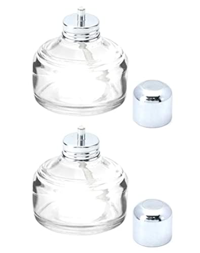 QWORK Alcohol Lamp, 2 Pack 120ml Glass Dental Alcohol Burner Lamp, Lab ...