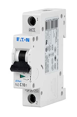 Eaton FAZ-C10/1-NA-SP IEC Mini Circuit Breaker,10A,1P,277/480V: Amazon.com: Tools & Home Improvement