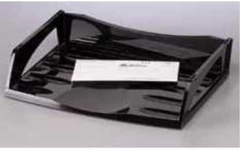 Amazon.com : Eldon 6 Pack Stackable Black Letter Trays : Paper ...