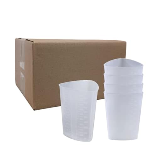 Plastic Graduated Triangular Intake Output Container [60 Pack] 32 oz ...