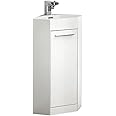 Fresca Bath FVN5082WH Coda Modern Corner Bathroom Vanity, 14", White ...