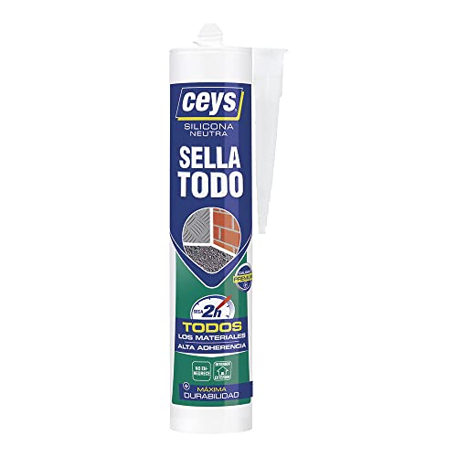 Ceys - Silicona Sellatodo multiusos - Secado xpress - Protección antimoho - Translúcido - 280 G