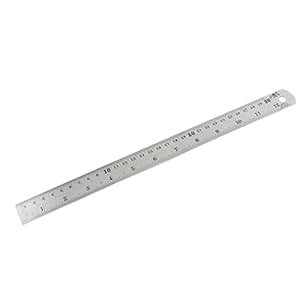 Aexit 25mm Width Linear Measurement Stainless Steel Straight Edge Ruler ...