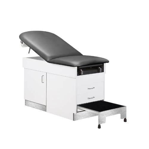 GOTBRAN Medical Exam Table with Drawers, Built in Stool, Cabinet, Leg ...