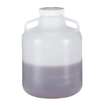 Nalgene Low-Density Polyethylene Wide Mouth Carboy with Handles, 20 ...
