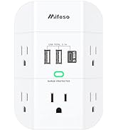 Amazon.com: USB Outlet Extender Surge Protector - with Rotating Plug, 6 ...