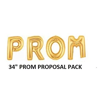 Amazon.com: PROM Balloon Kit- (4) 34" Letter Balloons Silver: Health ...