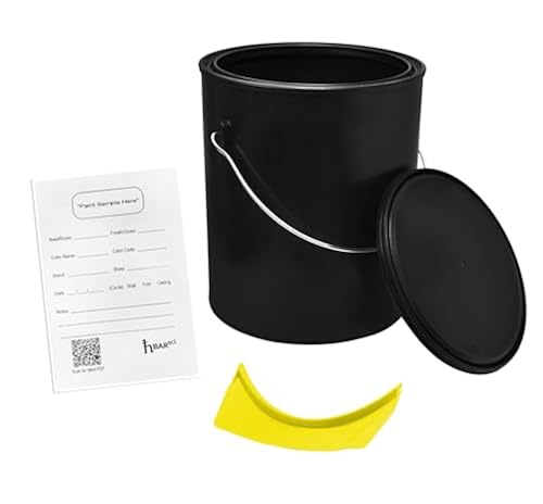 Plastic Paint Can (Black) with Pour Spout & Pre-Printed Label - 1 ...
