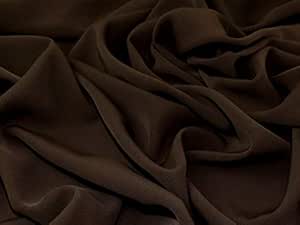 Minerva Crafts - Tela de poliéster crepé, color café oscuro (por metro ...