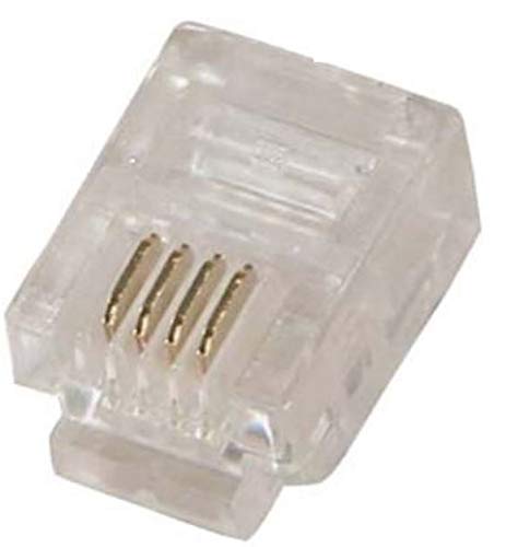 Mua Corpco 100PACK Telephone Plug 6P4C RJ11 Modular Plug Crimp On ...