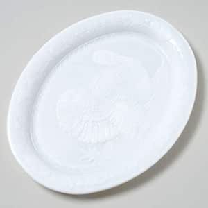 Amazon.com: TURKEY PLATTER WHITE PLASTIC W/ EMBOSSED BIRD IN CENTER ...