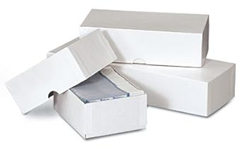 Amazon.com: 7" x 3-1/2" x 2" White Business Card Boxes (50 Boxes) Holds ...
