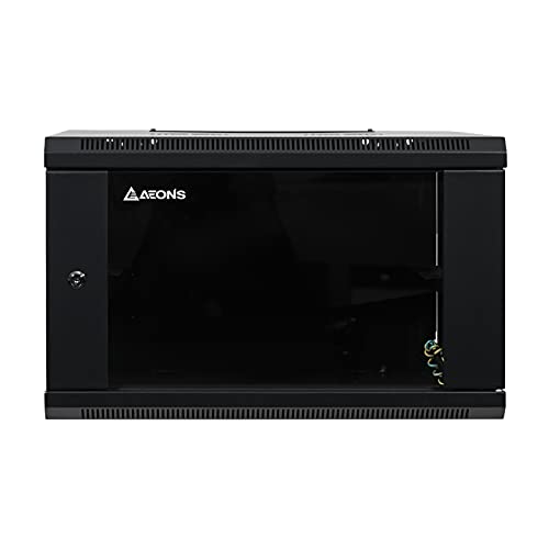 AEONS 6U Professional Wall Mount Network Server Cabinet Enclosure 19 ...