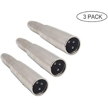 Amazon.com: Devinal Professional 6.35mm 1/4 Inch Mono Male Plug to 3 Pin XLR Female Jack Stereo ...