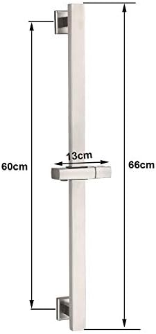 Drenky Shower Riser Rail, 304 Stainless Steel Square Shower Rail with ...