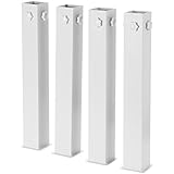 Amazon.com: Suprima Ultimate Height Bed Risers - Carbon Steel - White ...
