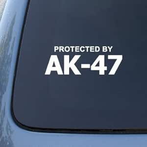 Amazon.com: Protected By AK-47 - Car, Truck, Notebook, Vinyl Decal ...