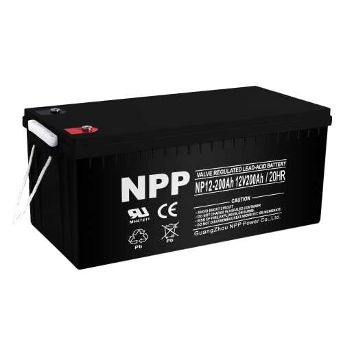 NPP Power NP12-200Ah AGM Rechargeable Battery, Deep Cycle Battery UB4D ...