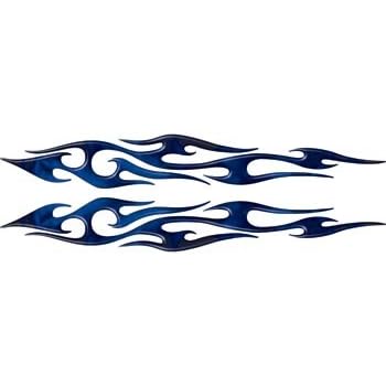Amazon.com: Full Color Reflective Tribal Fire Blue Flame Decals: Automotive