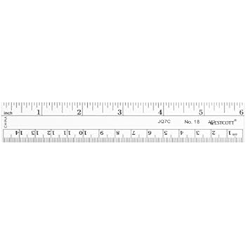 Amazon.com : Westcott 6-Inch Clear Shatterproof Ruler (45016) : Office ...