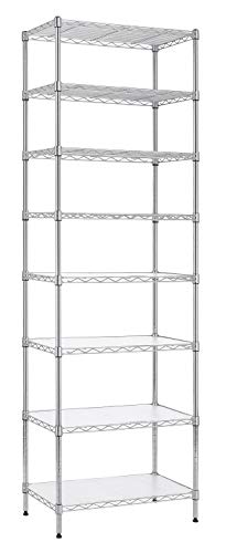 Finnhomy 8-Tier Wire Shelving Unit Adjustable Steel Wire Rack Shelving ...