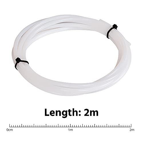 PTFE Teflon Tubing 2m, PTFE Tube 4mm OD X 2mm ID 3D Printer Accessories for 1.75mm Filament ...