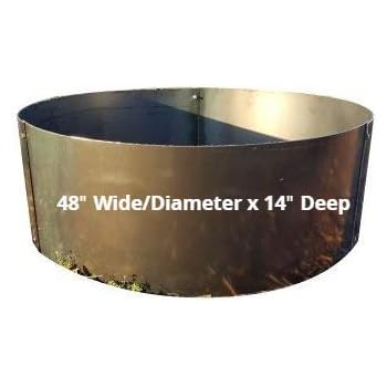 Amazon.com : 72" Diameter x 14" Deep Stainless Steel Fire Pit Campfire ...