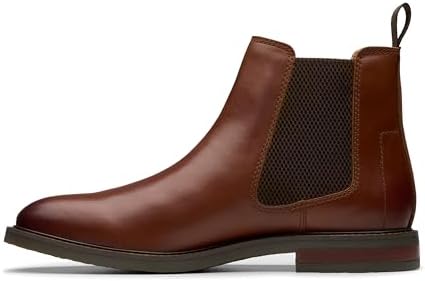 Clarks Men's Jaxen Easy Chelsea Boot, Tan Leather, 44 EU price in Saudi ...