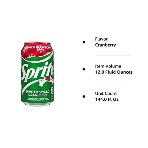Sprite Cranberry Lemon-Lime Soda - 12 fl oz cans - 12pk | Pricepulse