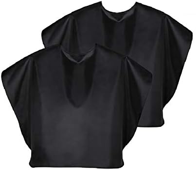 Magiczone Nylon Black Makeup Cape Short Waterproof Comb-Out Cape ...