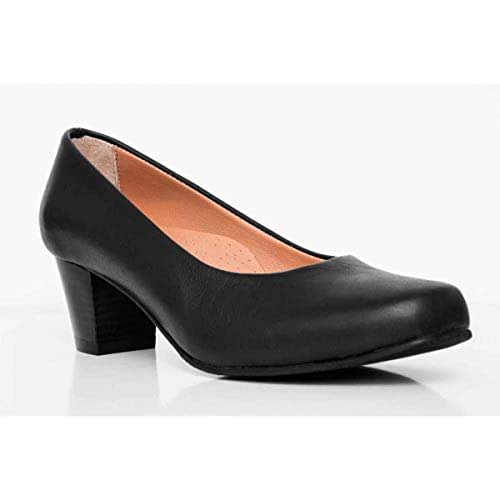 Amazon.com: % 100 Leather Black Flight Attendant Shoes: Handmade