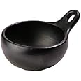 Amazon.com | Toque Blanche Chamba Black Clay Bowl With One Handle, 14 ...