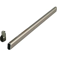 Amazon.com: Hafele Oval Closet Rod with End Supports - 36in, Satin ...