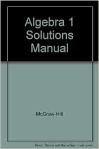 Algebra 1 Solutions Manual: Glencoe/McGraw-Hill: 9780078277528: Amazon ...