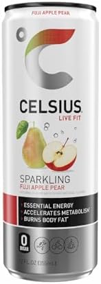 CELSIUS Sparkling Fuji Apple Pear, Functional Essential Energy Drink ...