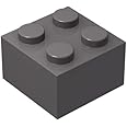 Amazon.com: Plwooyur Classic Brick Block Bulk, Dark Gray Bricks 2x2 ...