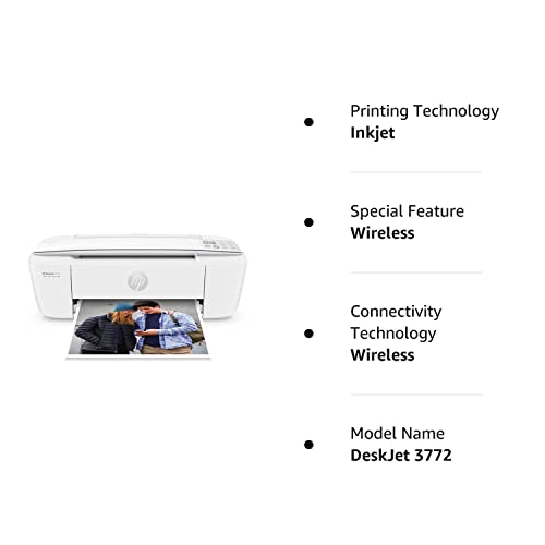 HP DeskJet 3772 All-in-One Wireless Color Inkjet Printer, Scan and Copy ...