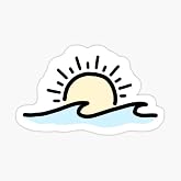 Amazon.com: Lagoona Sunset Beach Sticker Vinyl Waterproof Sticker Decal ...