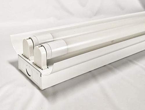 Amazon | 直管LED蛍光灯 照明器具セット 笠付トラフ型 40W形2灯用 5000K昼白色 4800lm 広配光 | S-Bright | LED蛍光灯