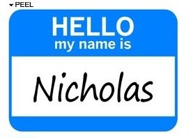 Amazon.com: Hello My Name Is Nicholas - Window Bumper Laptop Sticker ...