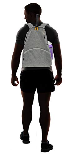 LISH Men's Court Advantage Tennis Backpack - Racket Holder Sport Bag ...