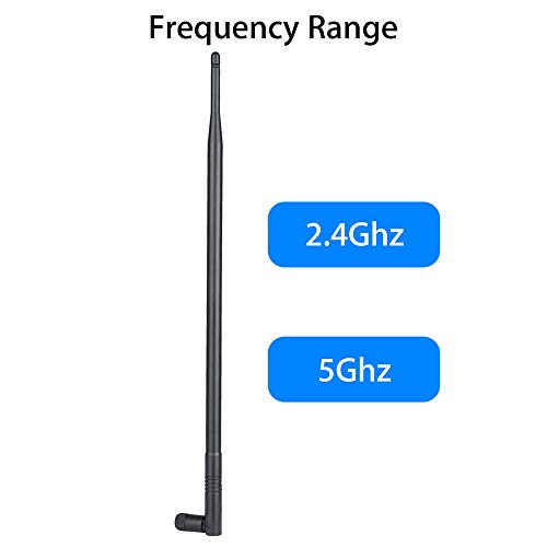 1.3ft 2X 10dBi WiFi Bluetooth Antenna Dual Band Omni Directional ...