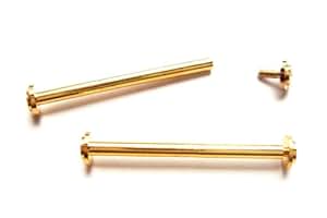 Amazon.com: Screw-in Lugs Gold Plated 16 Millimeters for Watch Bands ...