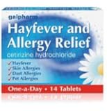 GALPHARM Loratadine 10mg Hayfever and Allergy Relief One-a-Day Tablets ...