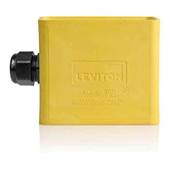 Leviton 3059-1Y Portable Outlet Box, Sing-Gang, Standard Depth, Pendant ...