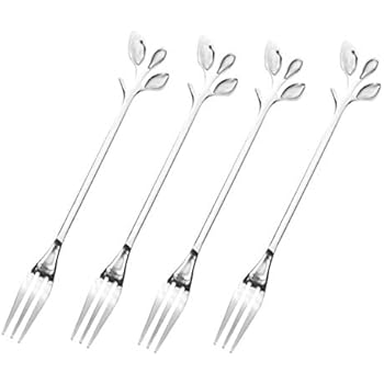 Amazon.com | Diamond Style Fruit Forks, Stainless Steel Three Prong ...