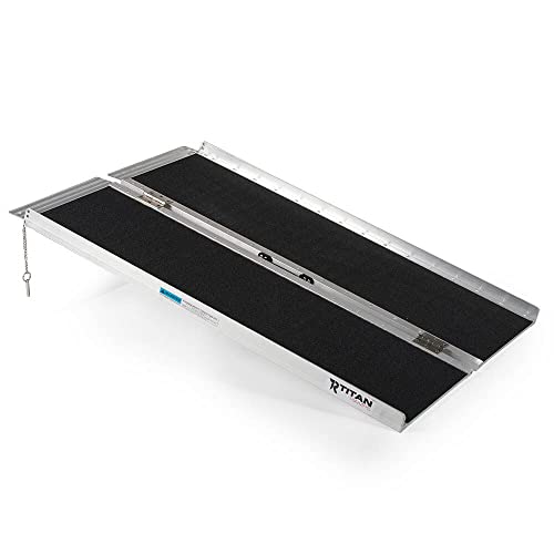 Titan Ramps 4 FT x 30in Single-Fold Aluminum Briefcase Ramp, Rated 500 ...