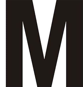 Helvetica Bold condensada vinilo letra M - Negro: Amazon.es: Bricolaje ...